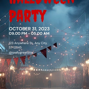 12 Haunted Carnival Halloween Digital Backgrounds - Disturbing, Creepy ...
