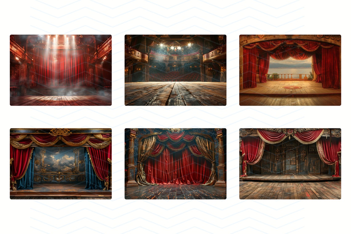 12 Theater Digital Backgrounds, Crafts, Zoom Twitch Youtube, Posters ...