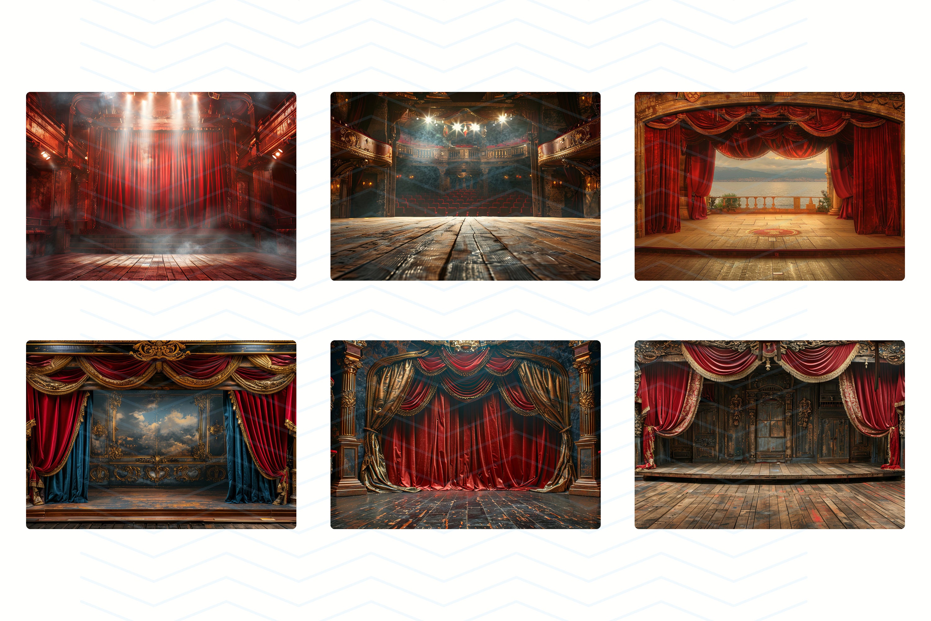 12 Theater Digital Backgrounds, Crafts, Zoom Twitch Youtube, Posters ...