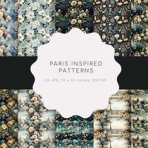 20 Paris Parisian Inspired Patterns, Fabric, Papers Wallpapers ...