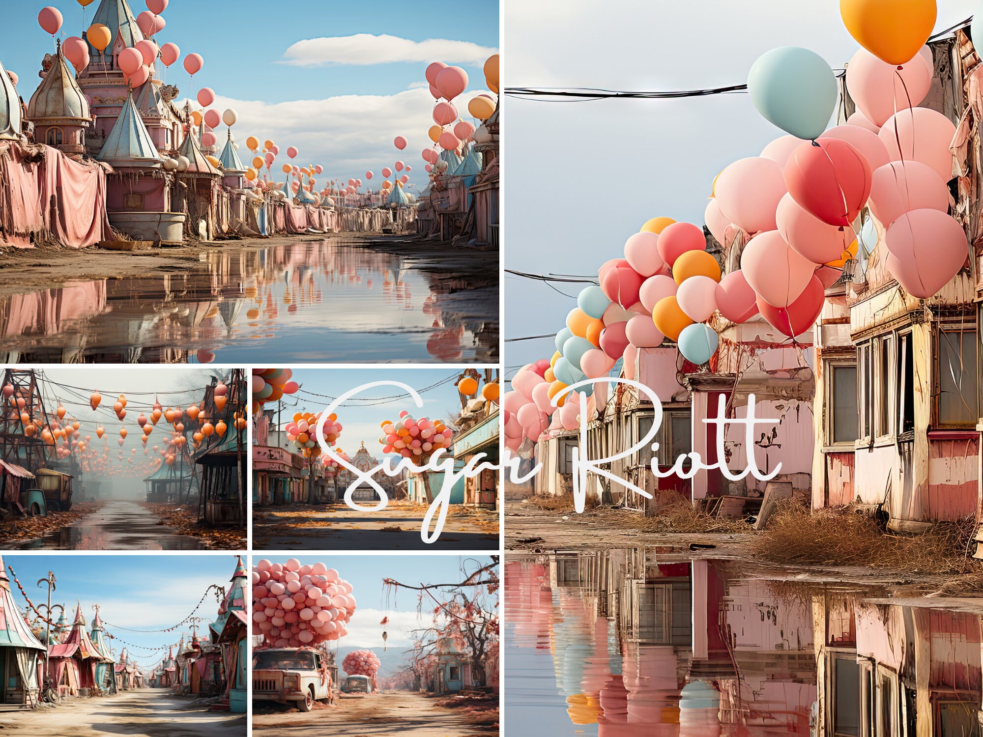 12 Abandoned Carnival Digital Backgrounds, Artistic Photography, Fairs ...