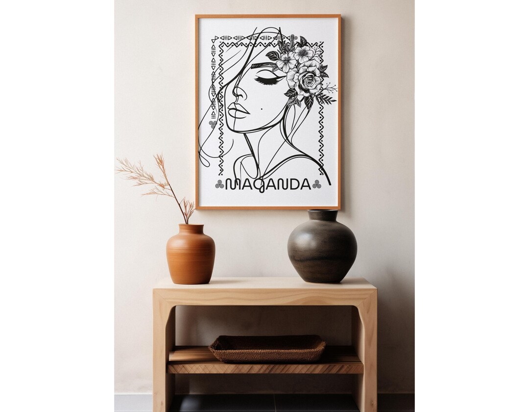 Filipina Abstract Digital Art Print, Maganda Filipino Woman ...