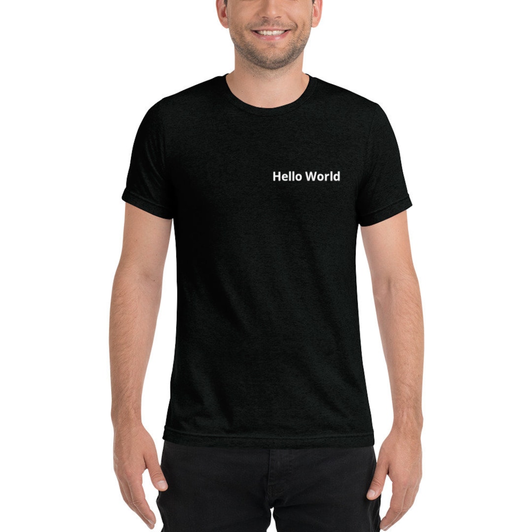 Mens Short Sleeve Hello World T-shirt - Etsy
