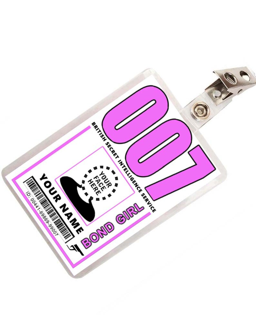 Custom 007 James Bond Girl ID Badge Costume Add Your Name and Picture ...