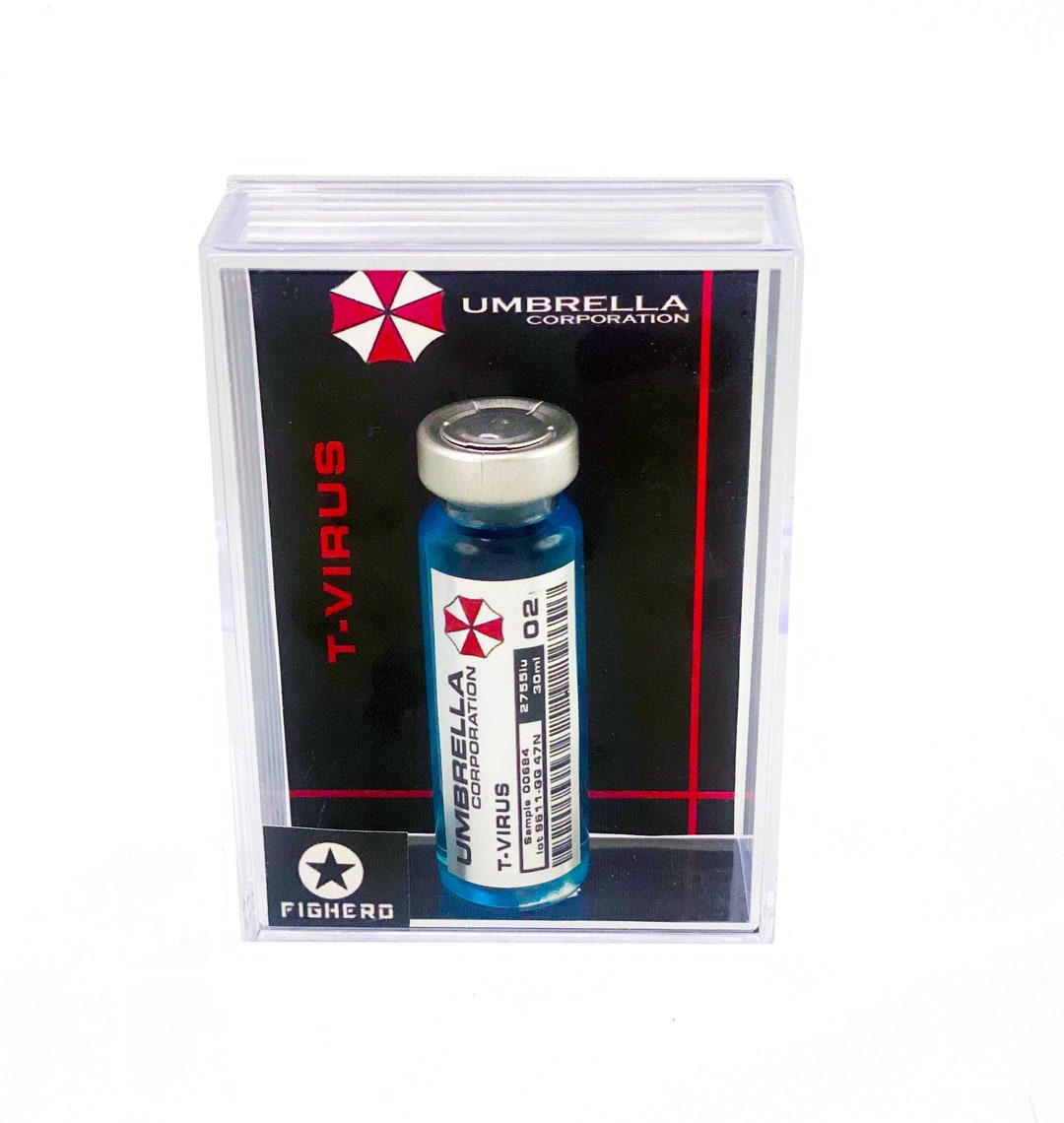 Umbrella Corporation T-virus 02 Serum Vial Bottle With Display ...
