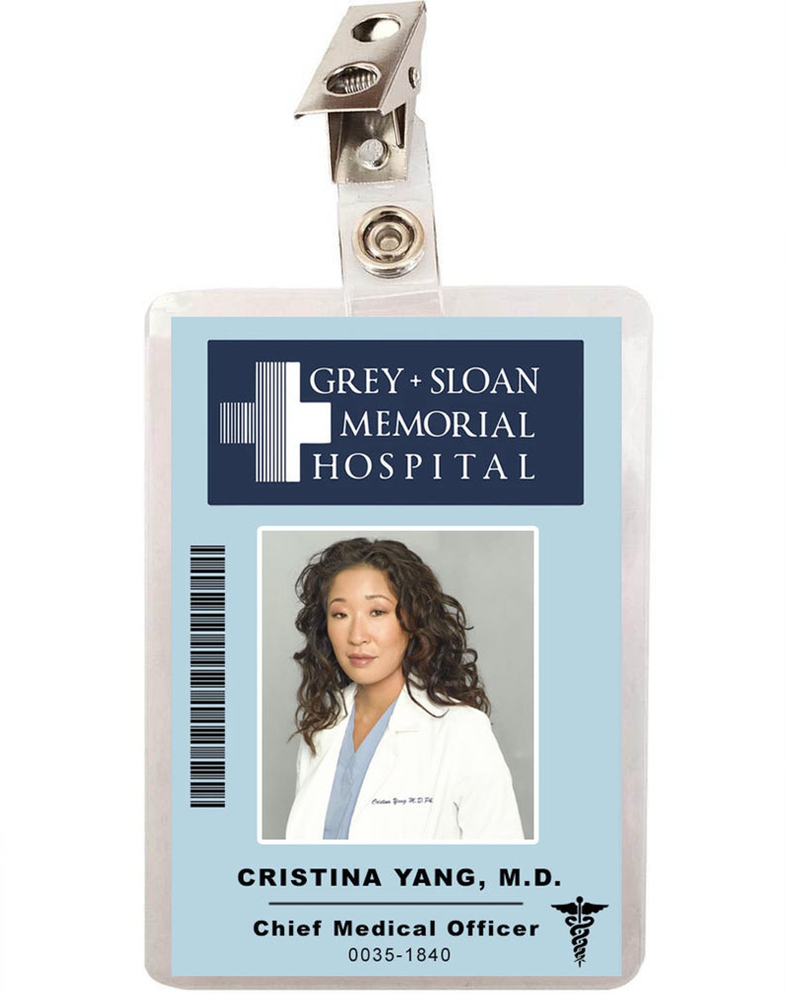 Grey's Anatomy Cristina Yang Memorial Hospital ID Badge Cosplay Costume ...