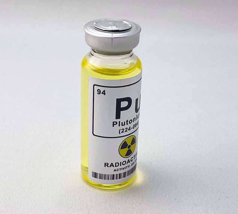 Plutonium Vial 30ml Prop Replica Radioactive Nuclear Joke Funny - Etsy