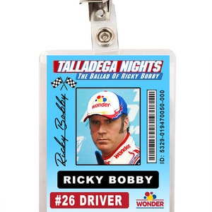 Talladega Nights Ricky Bobby Driver ID Badge - Etsy