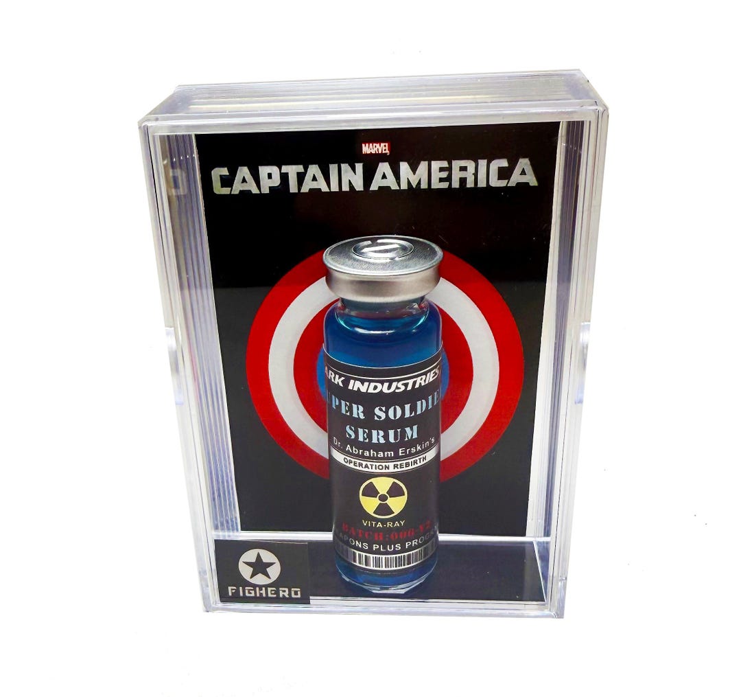 Captain America Super Soldier Serum Vial Bottle With Display ...