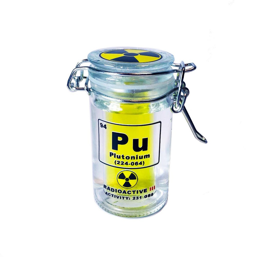 Plutonium Glass Jar With Vial Radioactive Nuclear Back to the Future - Etsy