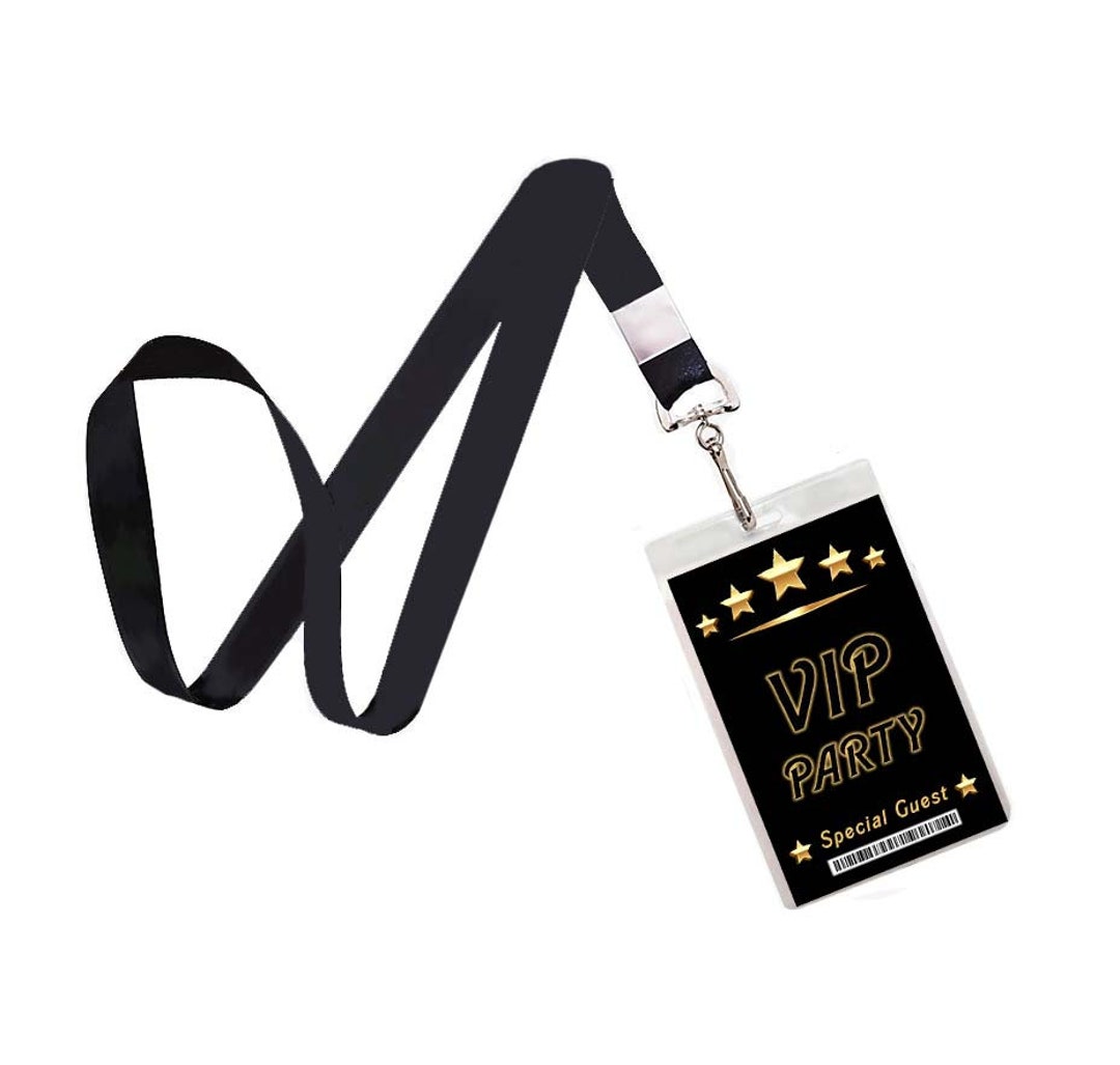 VIP Party Special Guest ID Badge With Lanyard Event Party Favour - Etsy