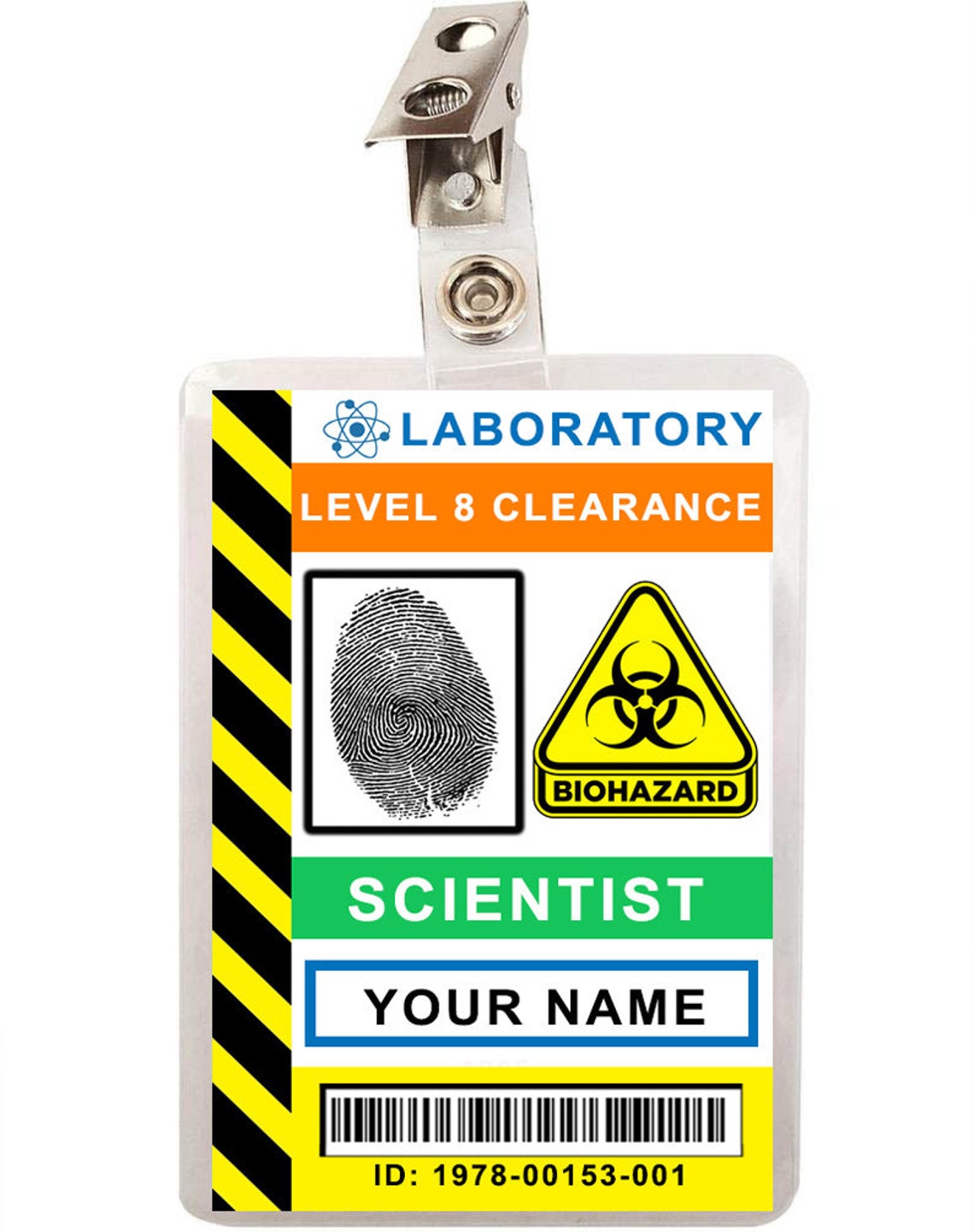 Custom Scientist ID Badge Costume Name Tag Add Your Name - Etsy