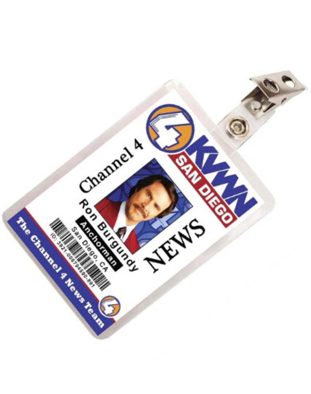 Anchorman Ron Burgundy ID Badge - Etsy