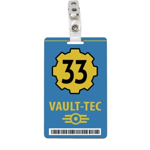 Vault-tec Vault 33 ID Badge PVC - Etsy