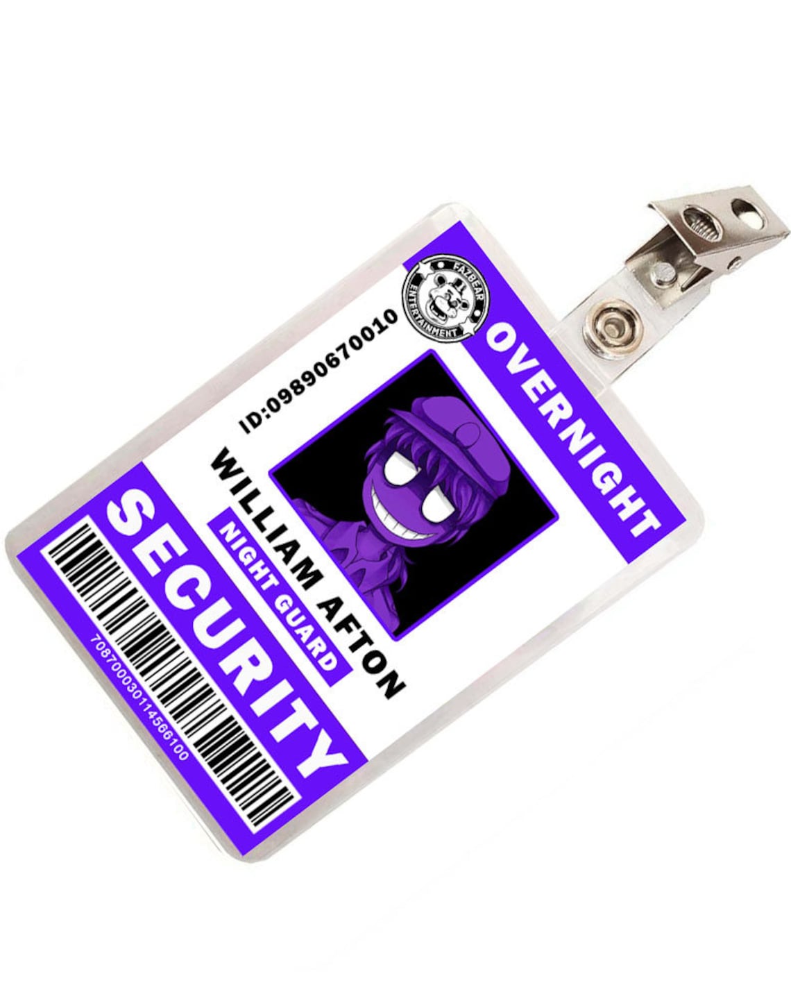 FNAF Five Nights at Freddy's William Afton Security ID - Etsy