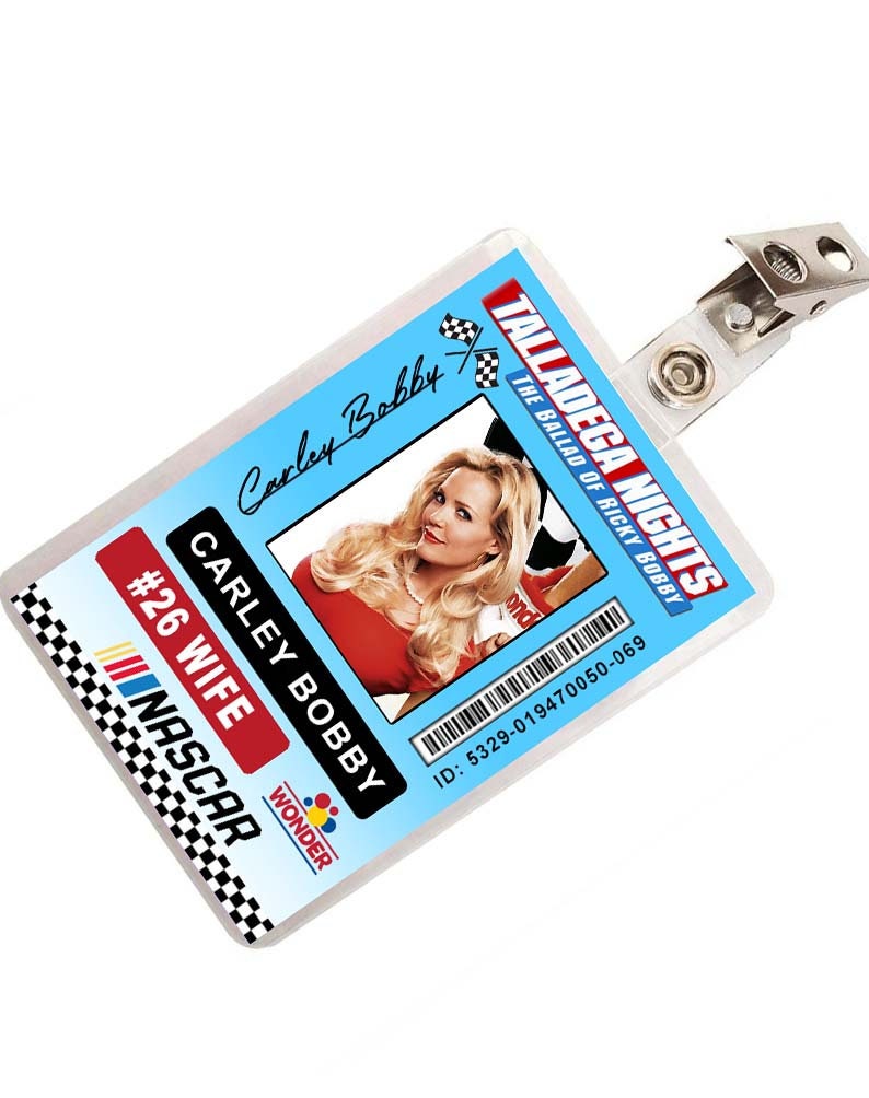 Talladega Nights Carley Bobby Driver ID Badge - Etsy