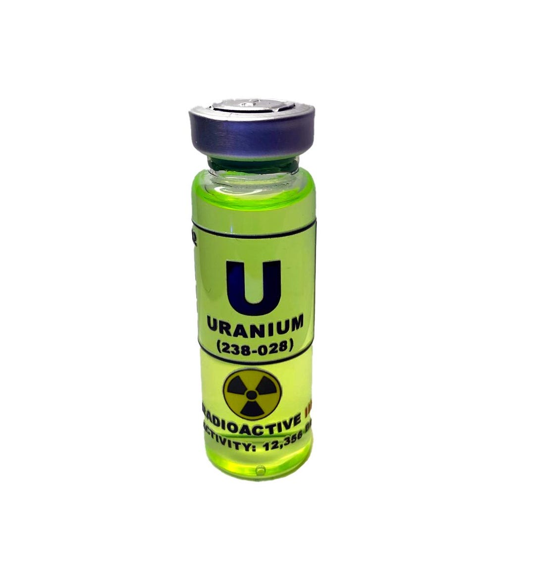 Uranium Vial Glowing Under Black Light Prop Replica Radioactive Nuclear ...