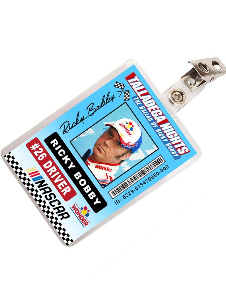 Talladega Nights Ricky Bobby Driver ID Badge - Etsy