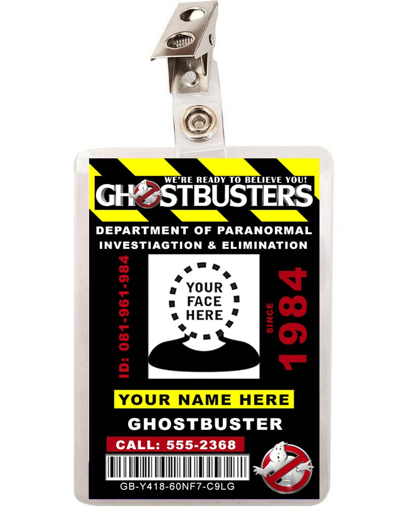 Custom Ghostbusters ID Badge Costume Name Tag Add Your Name - Etsy