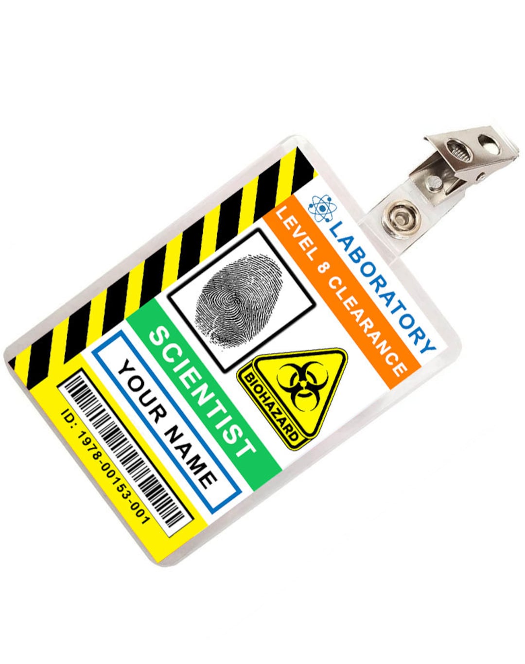 Custom Scientist ID Badge Costume Name Tag Add Your Name - Etsy