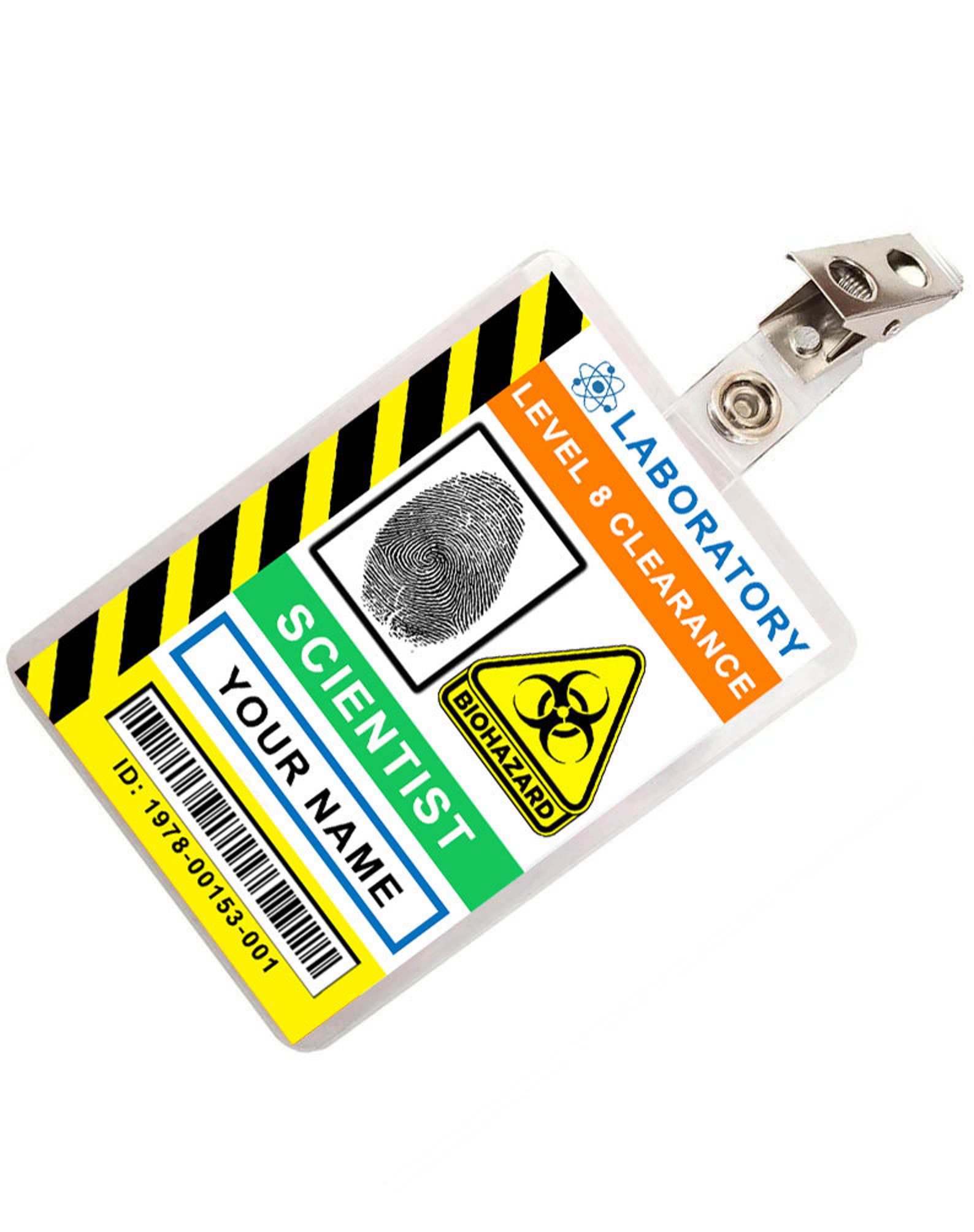Custom Scientist ID Badge Costume Name Tag Add Your Name - Etsy