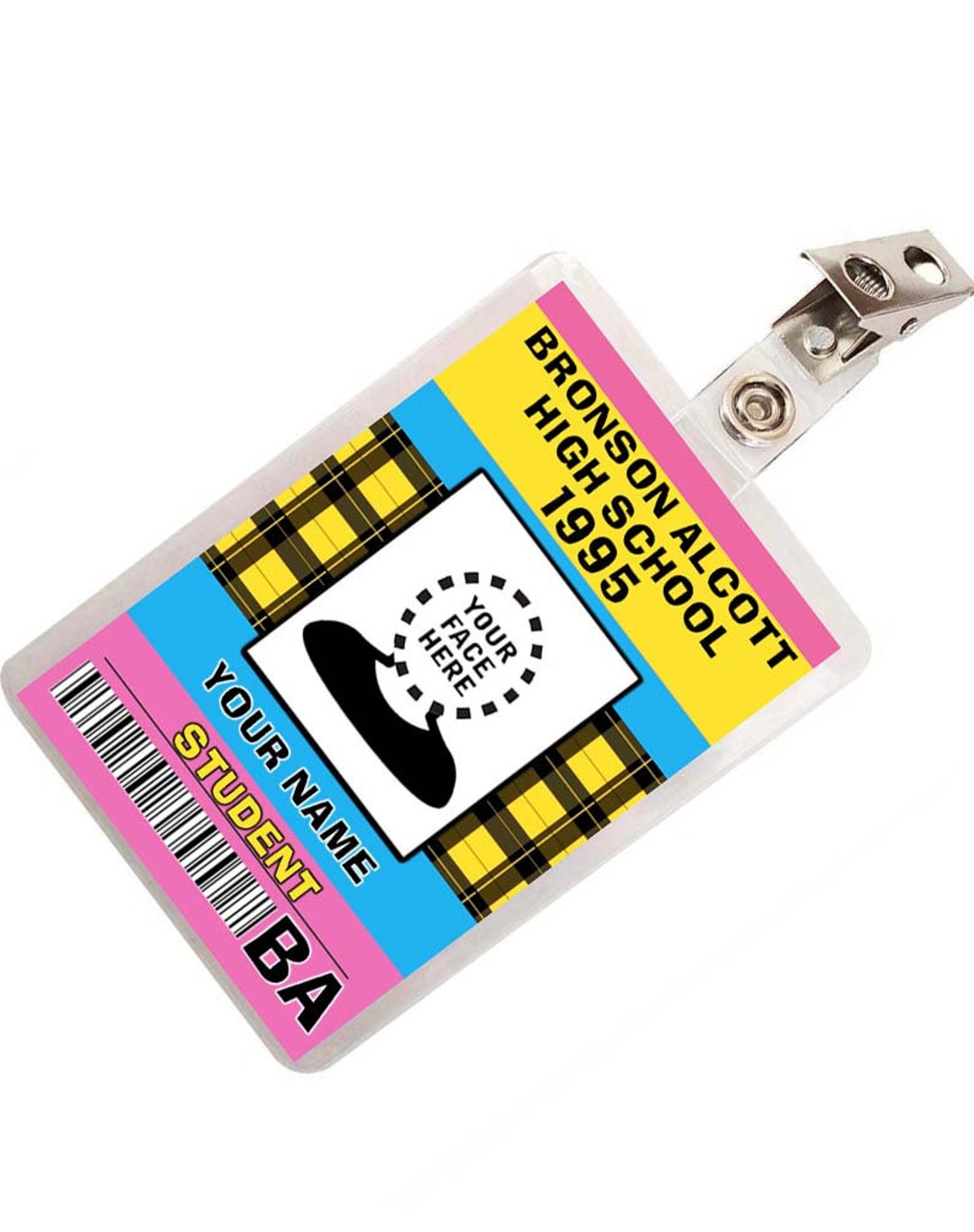 Custom Clueless High School Student ID Badge Name Tag Prop Add Your ...