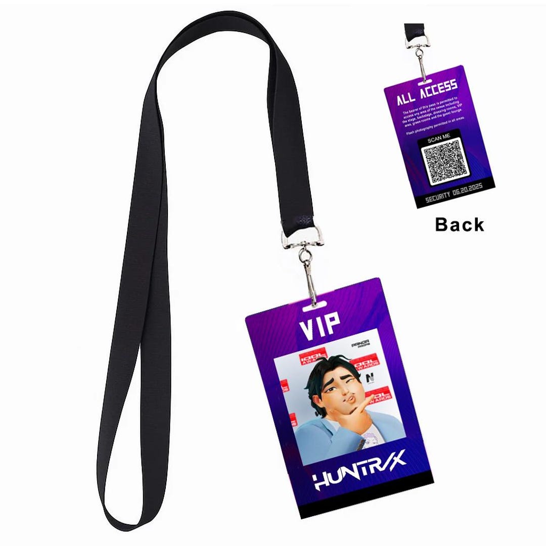 Kpop Demon Hunters Bobby VIP Pass ID Badge Lanyard PVC Cosplay Costume Halloween - Etsy