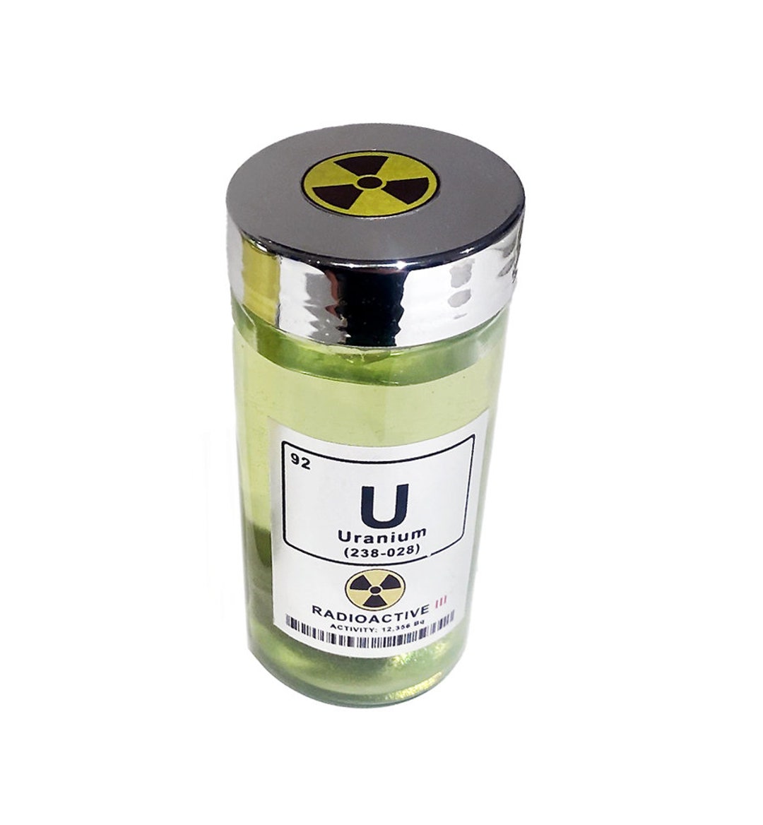 Uranium Glass Cylinder 4 Inch Prop Replica Radioactive Nuclear Joke ...
