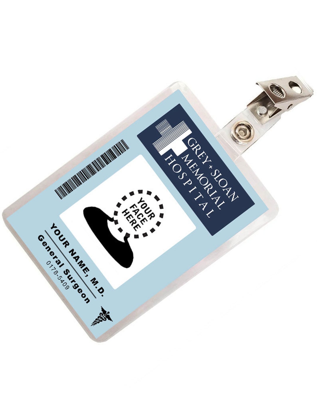 Custom Grey's Anatomy MD ID Badge Costume Add Your Name and Picture - Etsy