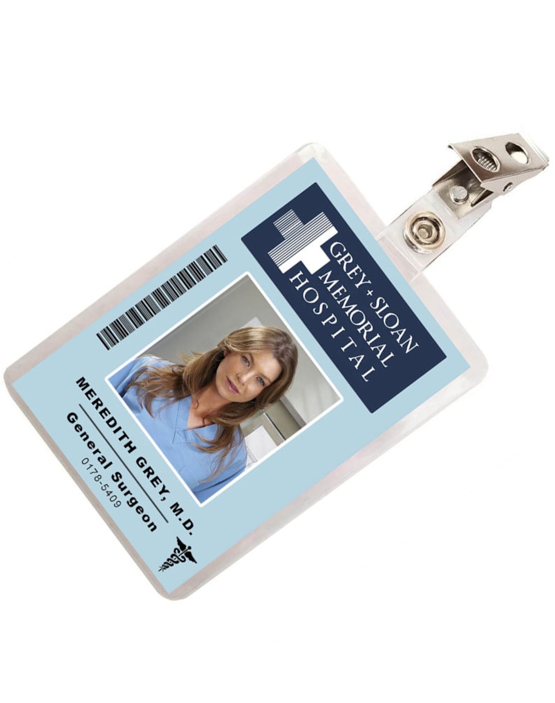 Grey's Anatomy Meredith Grey Sloan Memorial Hospital ID Badge Cosplay ...
