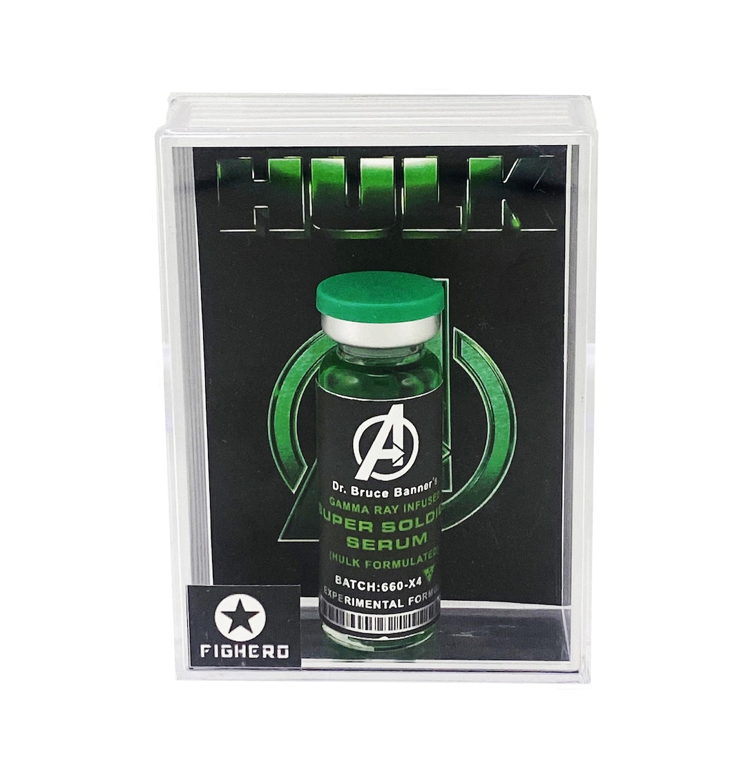 Hulk Super Soldier Serum Vial Bottle With Display Collectable Box Prop ...