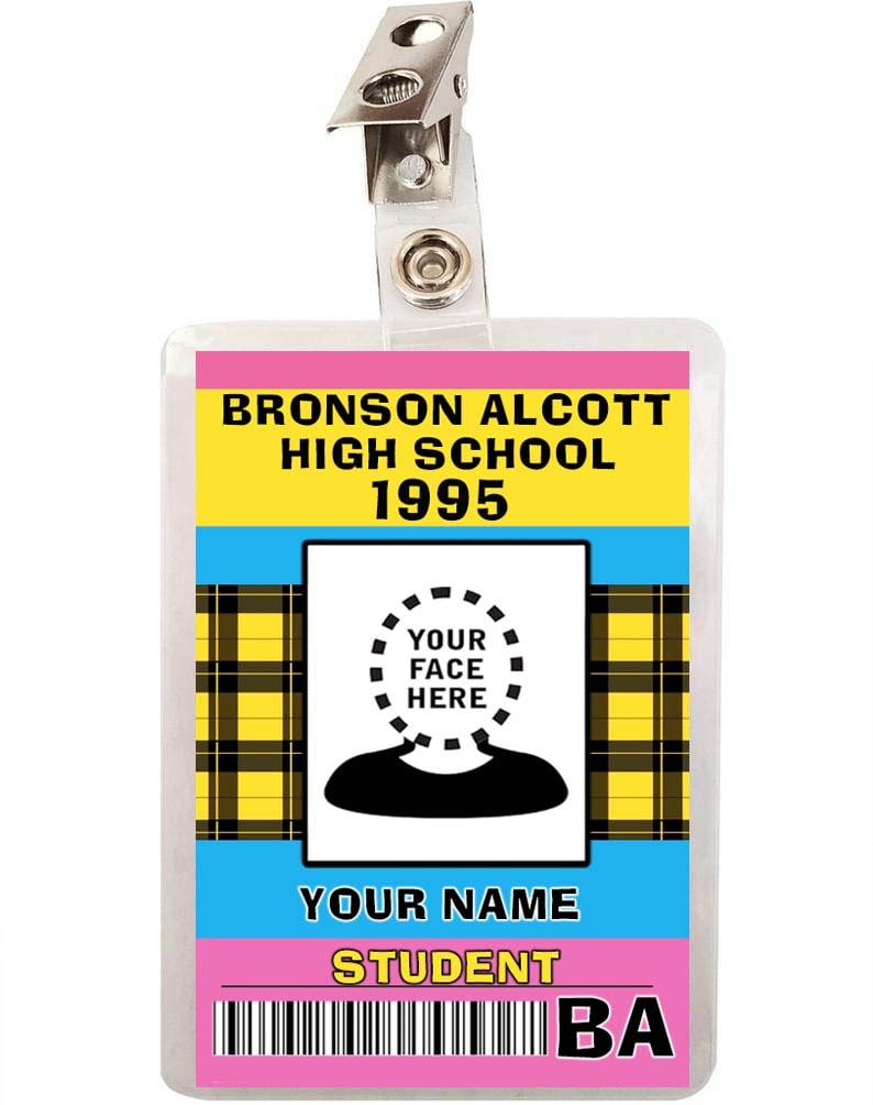 Custom Clueless High School Student ID Badge Name Tag Prop Add Your ...