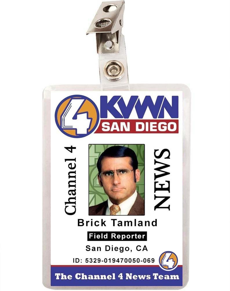 Anchorman Brick Tamland ID Badge - Etsy