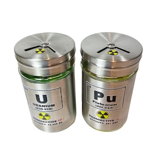 Plutonium Stainless Steel Cylinder 3.2 Inch Prop Replica Radioactive ...