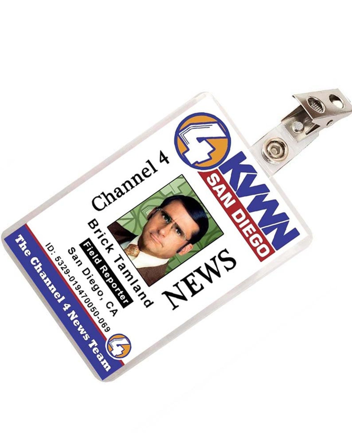 Anchorman Brick Tamland ID Badge - Etsy