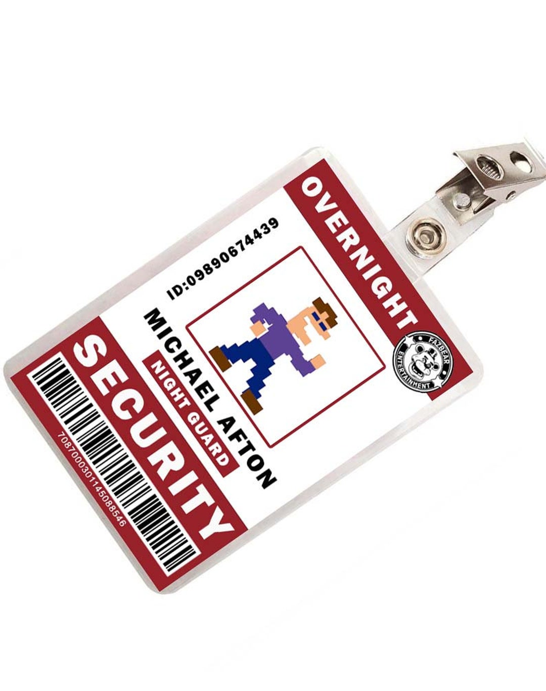 FNAF Five Nights at Michael Afton Security ID Badge Cosplay Costume - Etsy