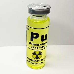 Plutonium Vial Glowing Under Black Light Prop Replica Radioactive ...