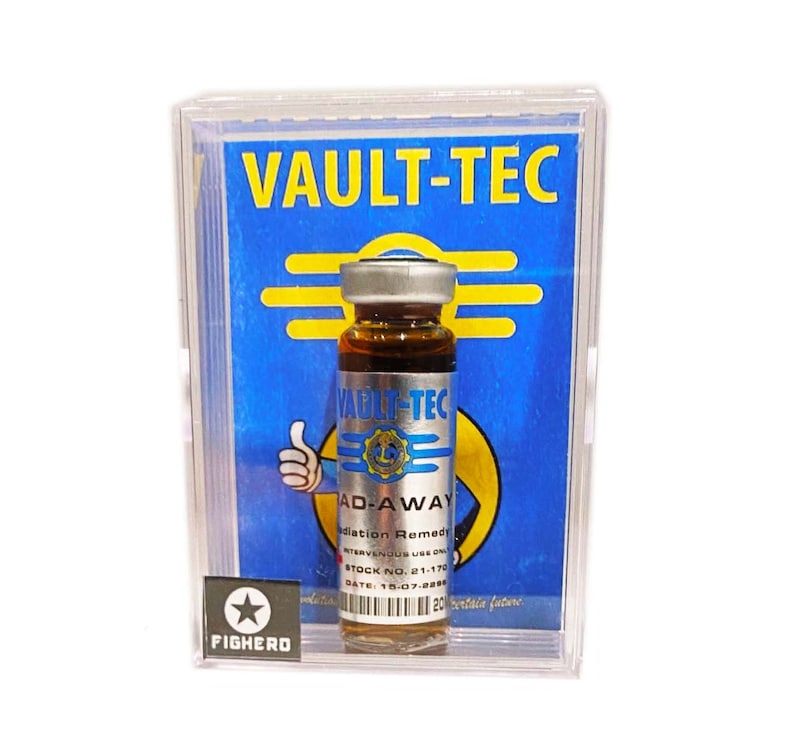 Fallout Vault-tec Rad Away Serum Vial Bottle With Display Collectable ...