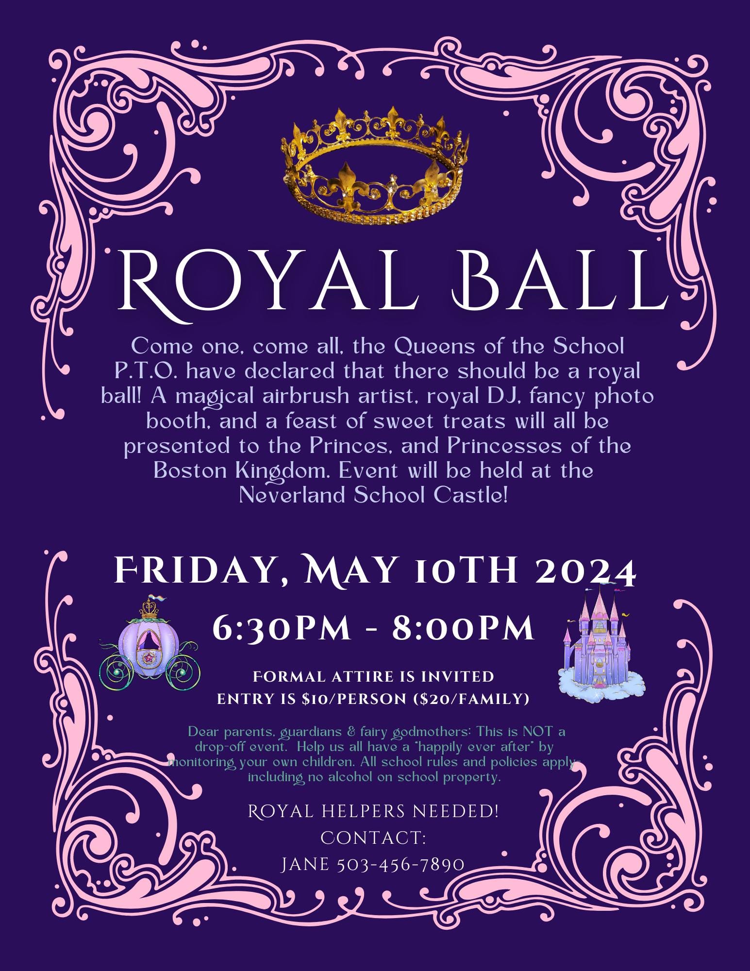 A Royal Ball - Dance Flyer 8.5 X 11 - Etsy