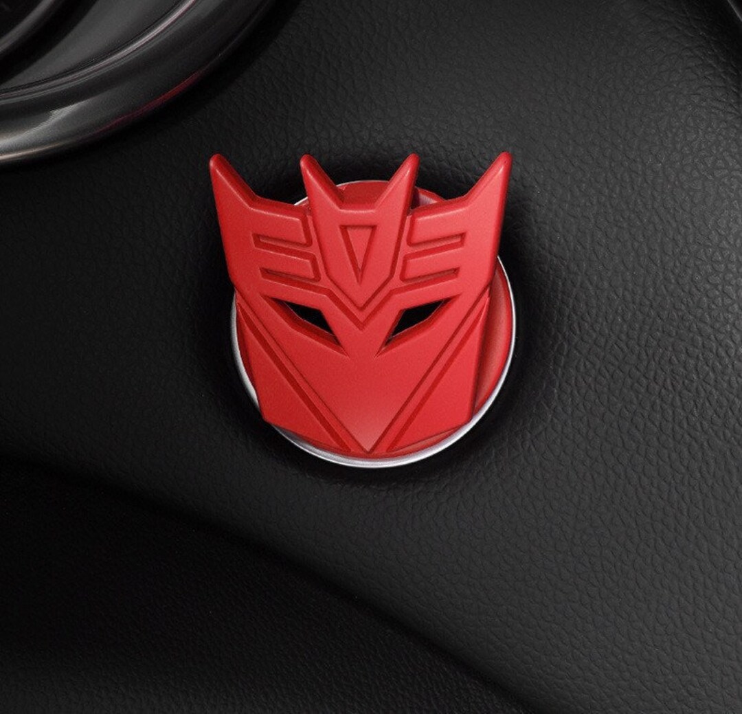 Transformer Autobots and Decepticons Alloy Push Start Stop Button Cover, Universal Engine ...