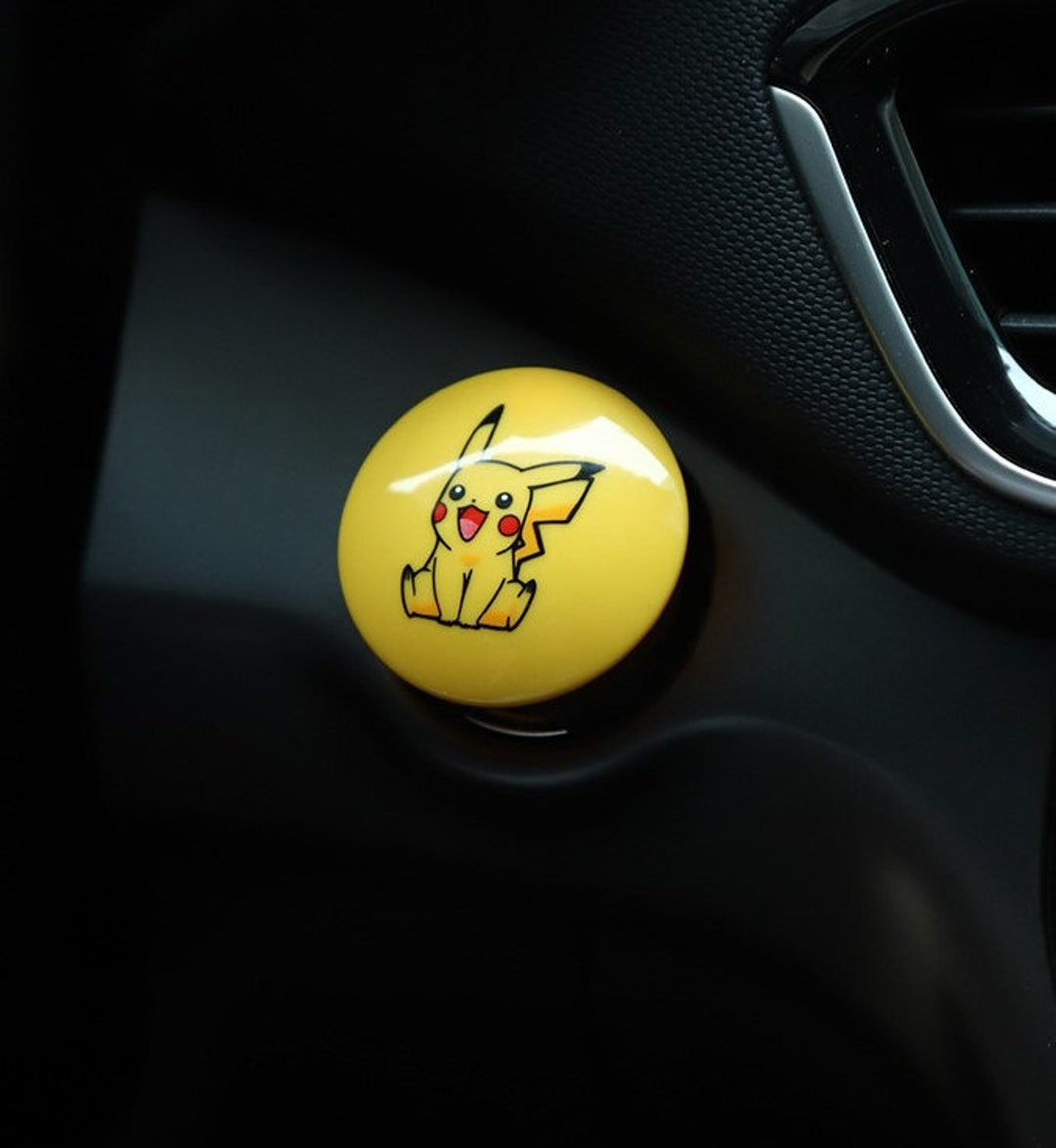 Pikachu Plastic Push Start Stop Button Cover, Plastic Universal Engine ...