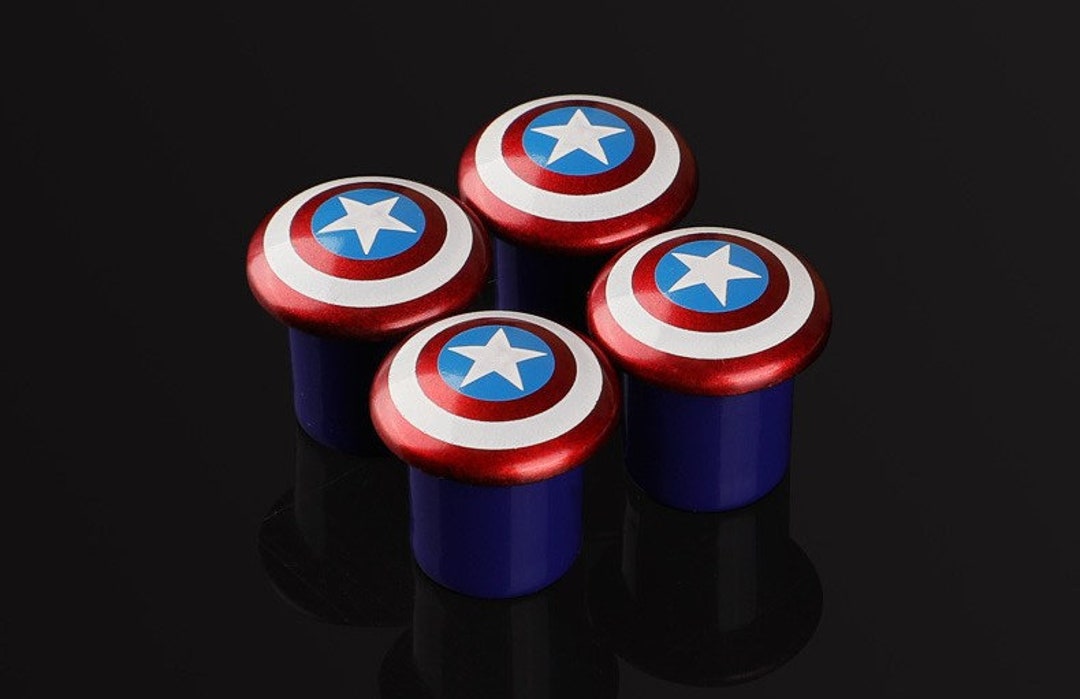 Captain America Avengers Marvel Alloy Wheel Valve Cap, Universal Valve ...