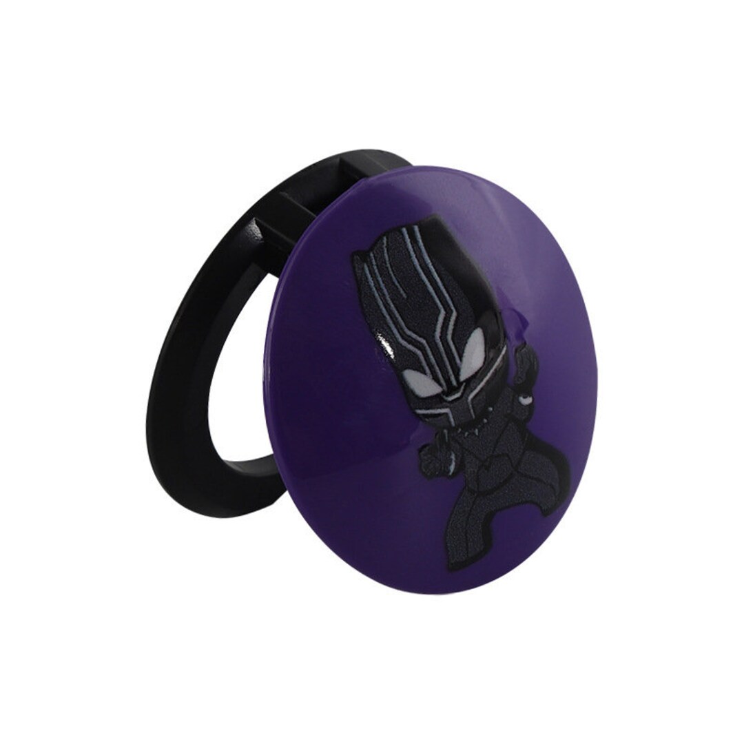 Black Panther Character Round Plastic Avengers Marvel Wakanda Push ...