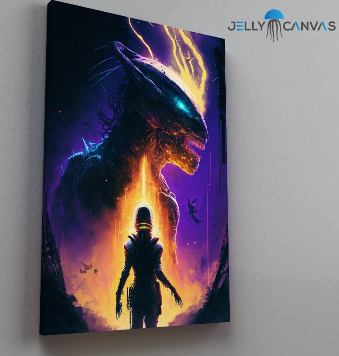 Alien UFO Fantasy Space Fantasy Art Canvas Canvas Art - Etsy