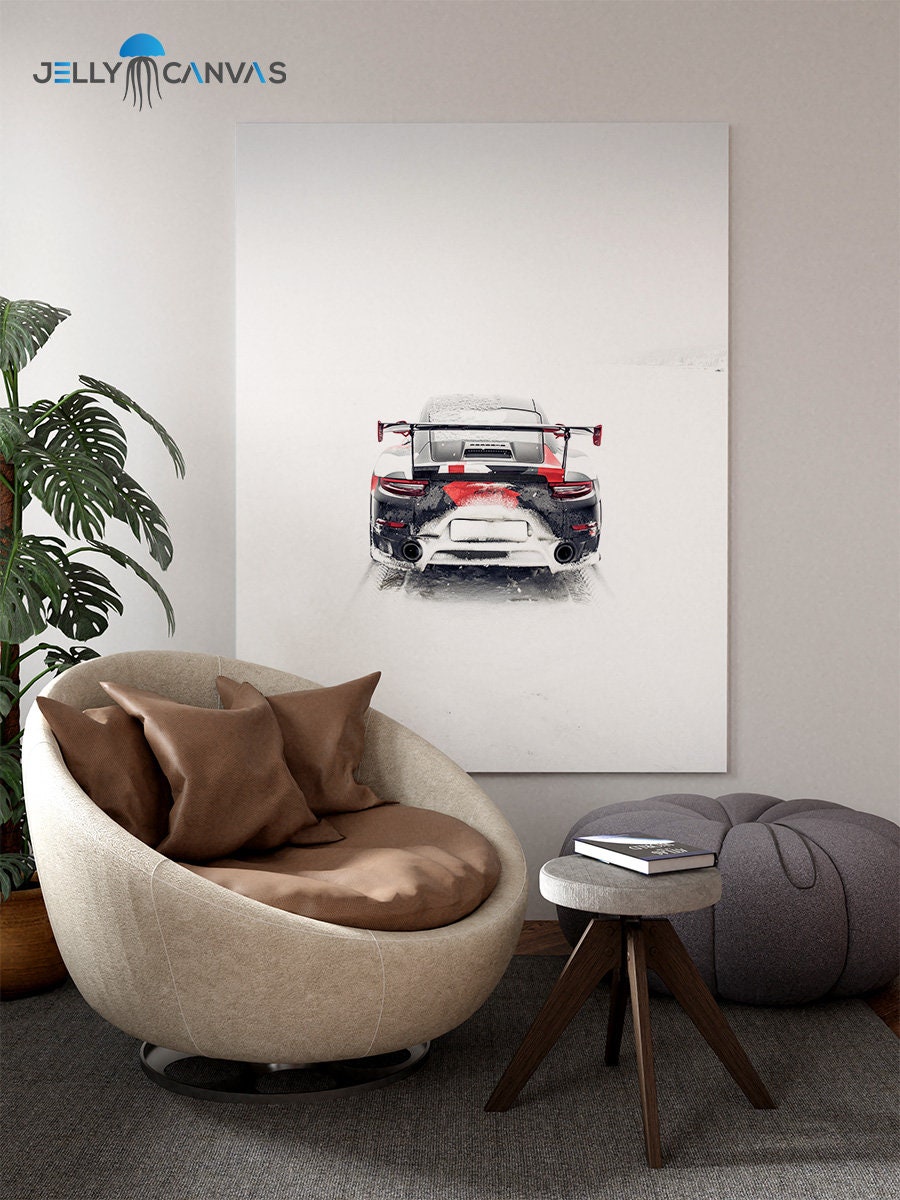 White Car NASCAR Canvas Canvas Art Car Wall Art Home - Etsy