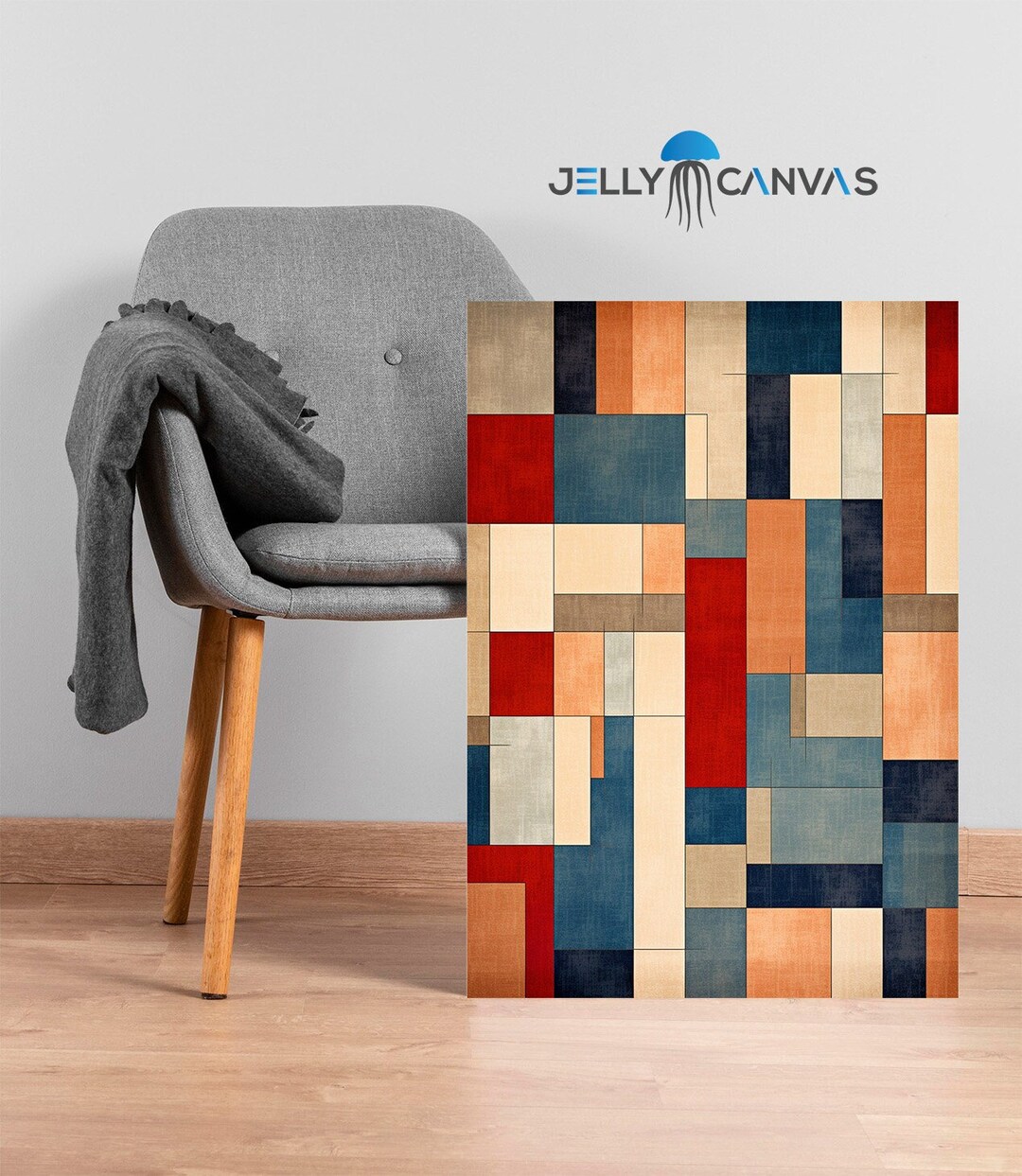 Square Pattern Modern Art Shape Modern Canvas Geometric - Etsy