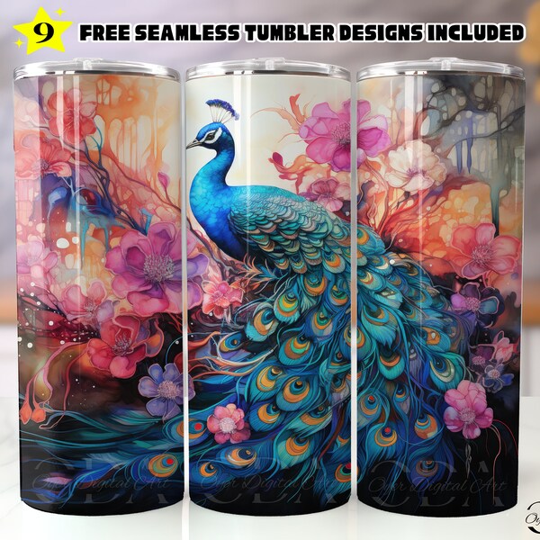 Alcohol Ink Peacock - Etsy