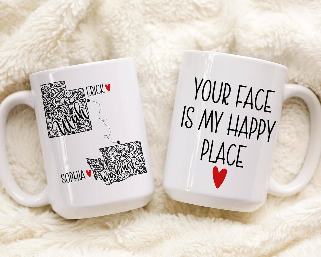 Long Distance Love Mug, Romantic Gift for Girlfriend, Miss You Coffee ...