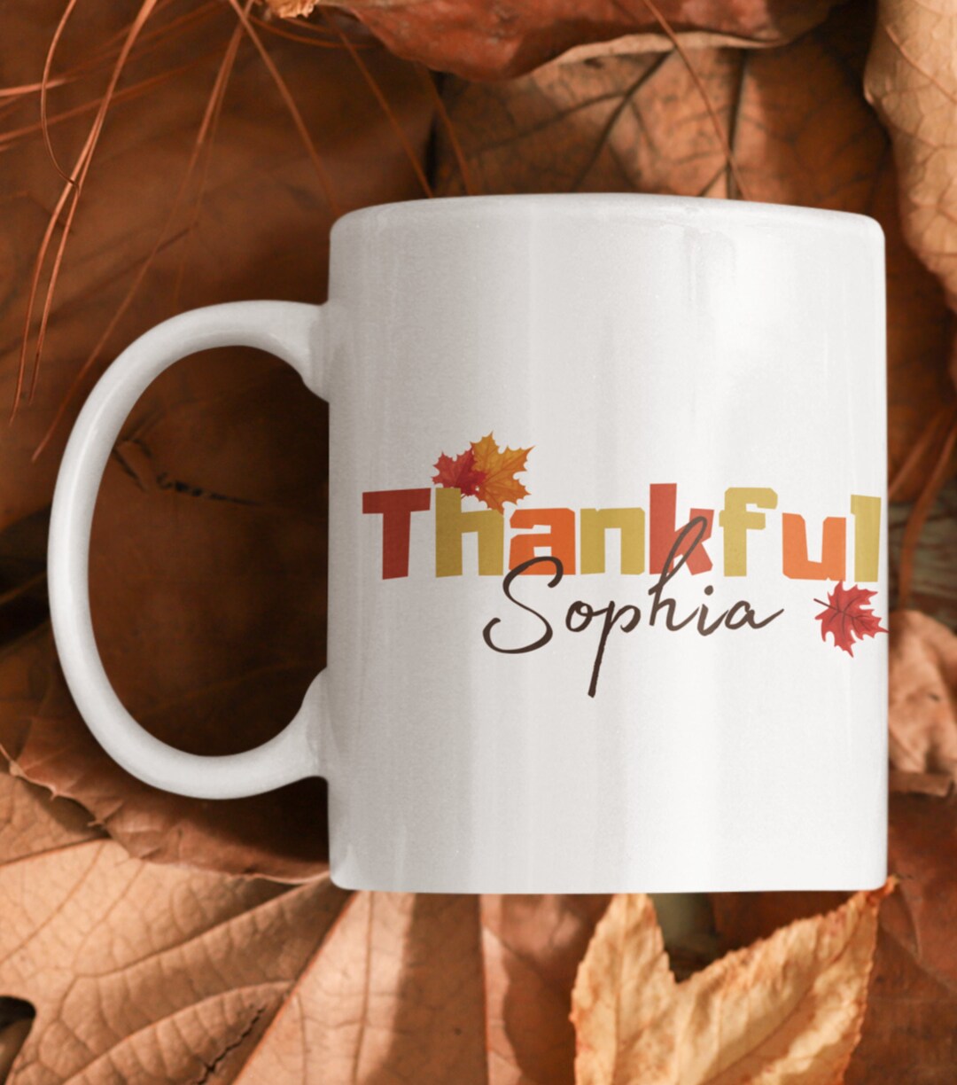 Personalized Thankful Mug, Ideal for Celebrating Fall and Harvest, Cup ...