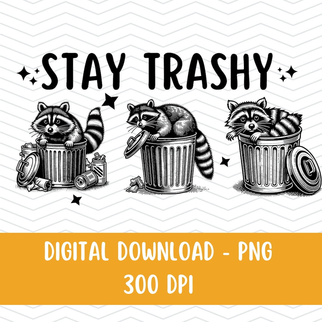 Stay Trashy PNG, Raccoon Png, Funny Raccoon Png, Raccoon Funny Png ...